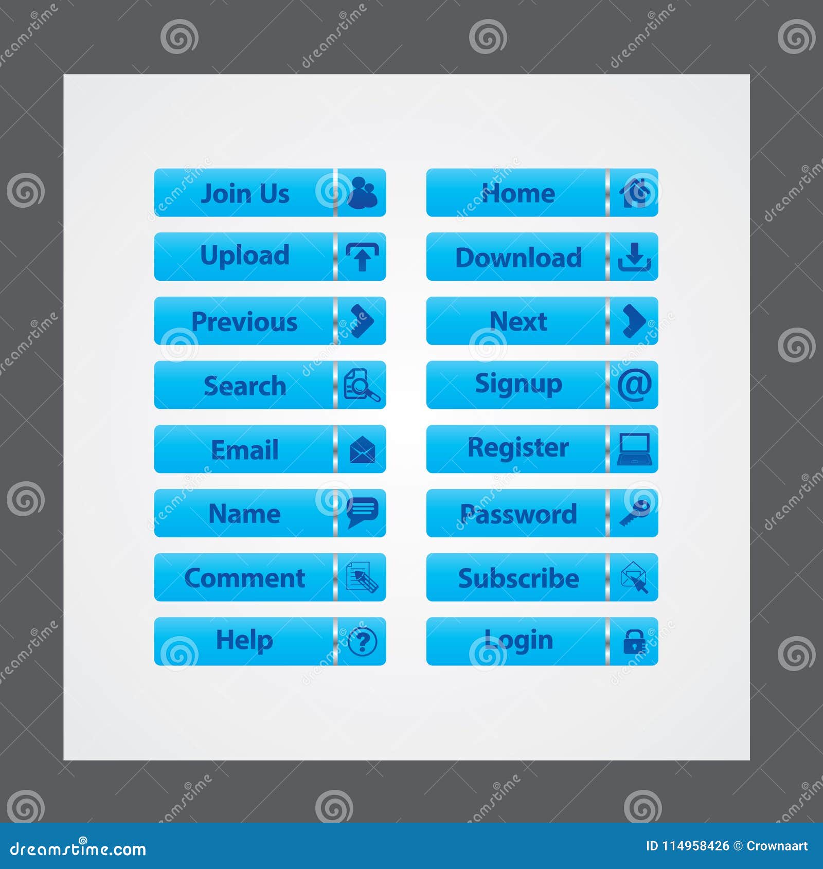 Web Design buttons Theme stock illustration. Illustration of buttons - 114958426