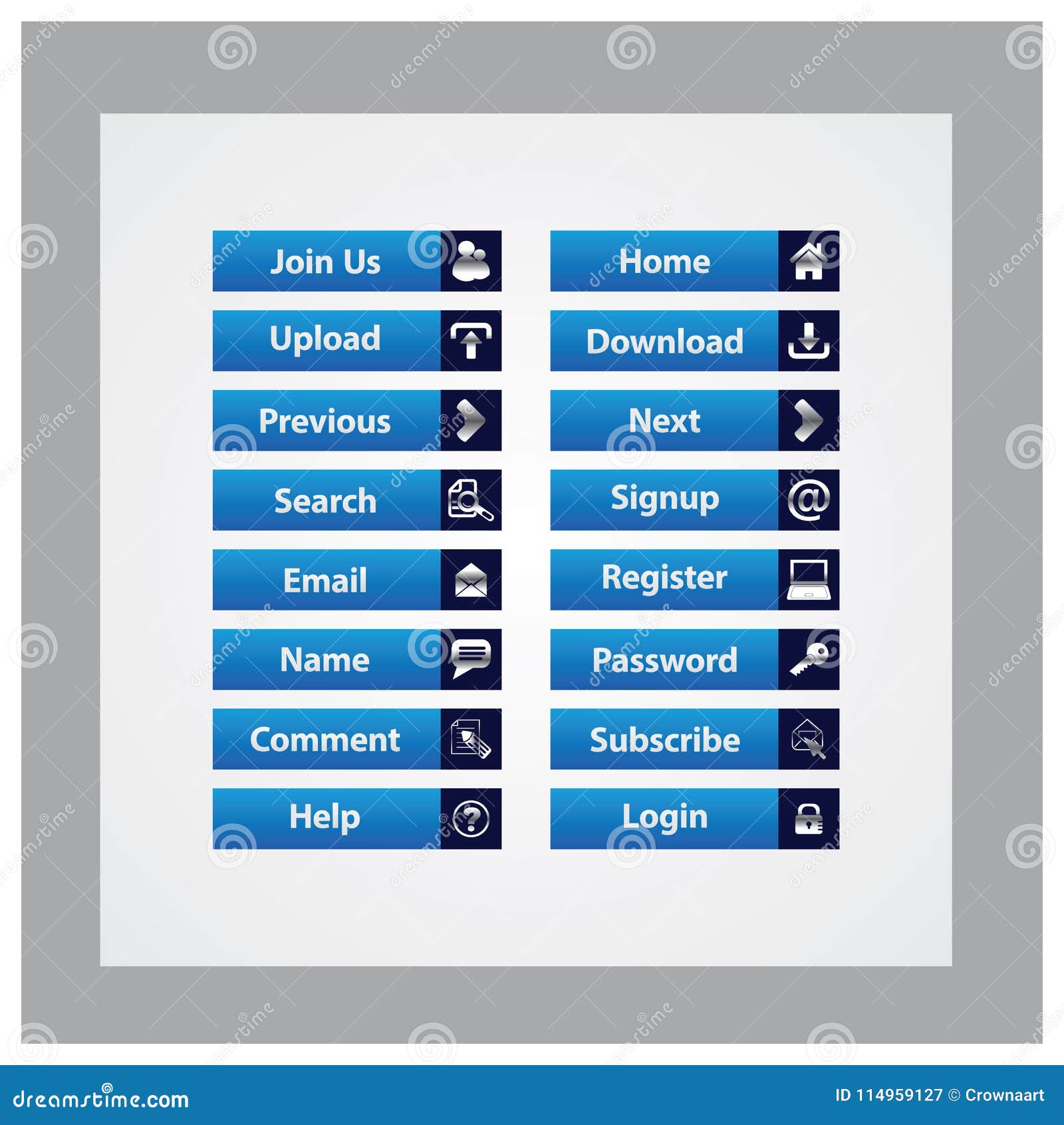 Web Design buttons Theme stock illustration. Illustration of ...