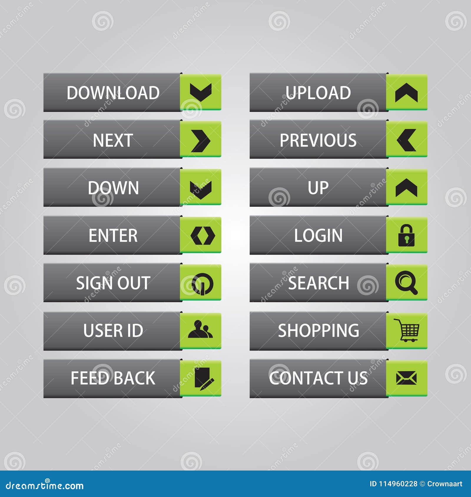 Web Design buttons Theme stock illustration. Illustration of icons - 114960228