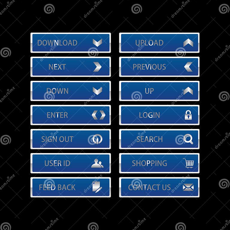 Web Design buttons Theme stock illustration. Illustration of elearning ...