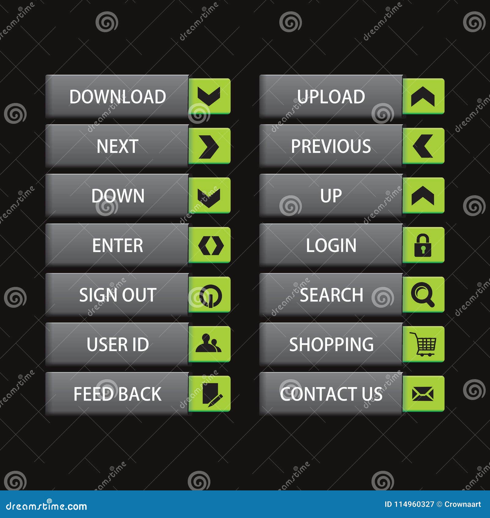 Web Design buttons Theme stock illustration. Illustration of ecommerce ...