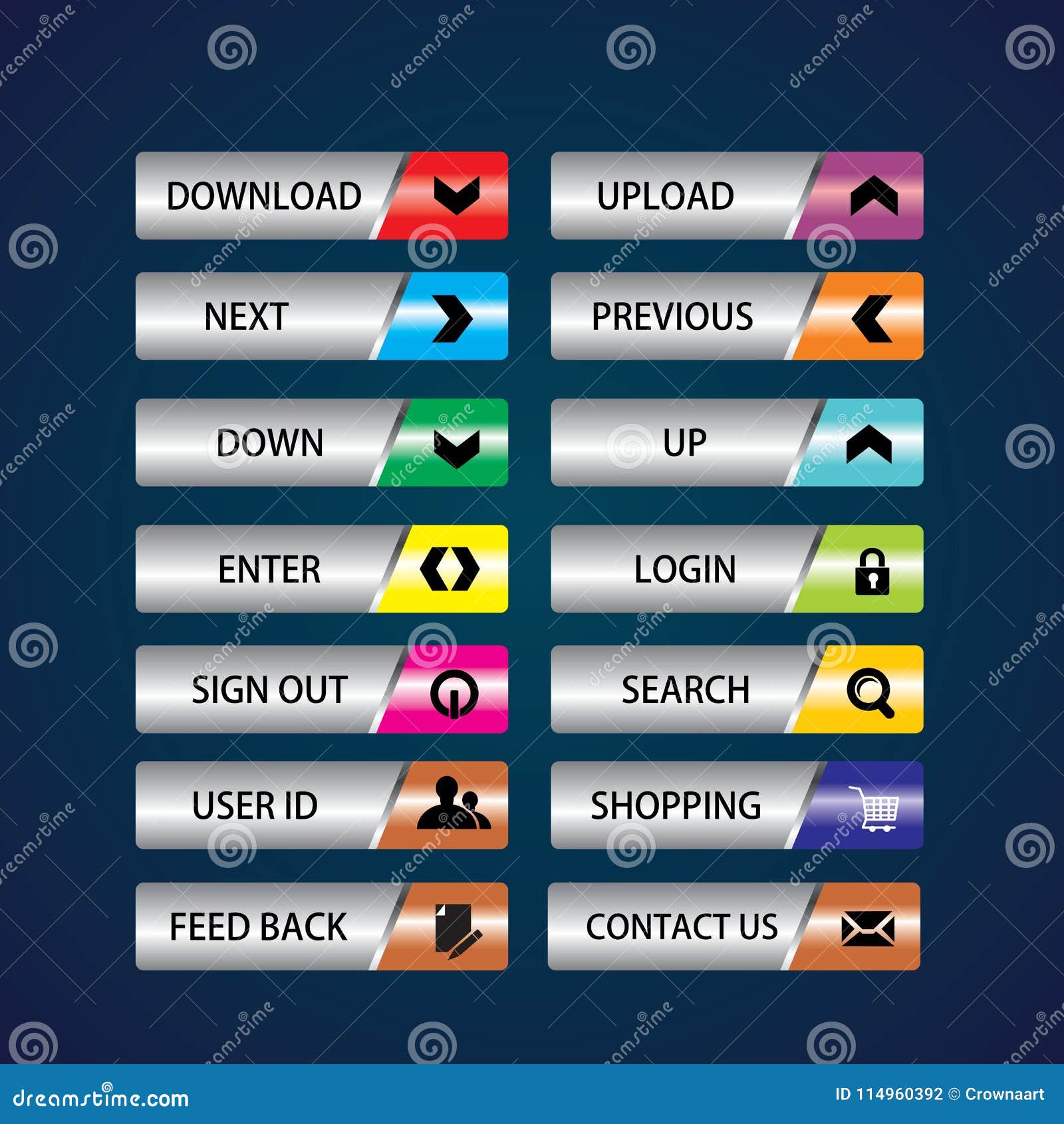 Web Design buttons Theme stock illustration. Illustration of internet ...