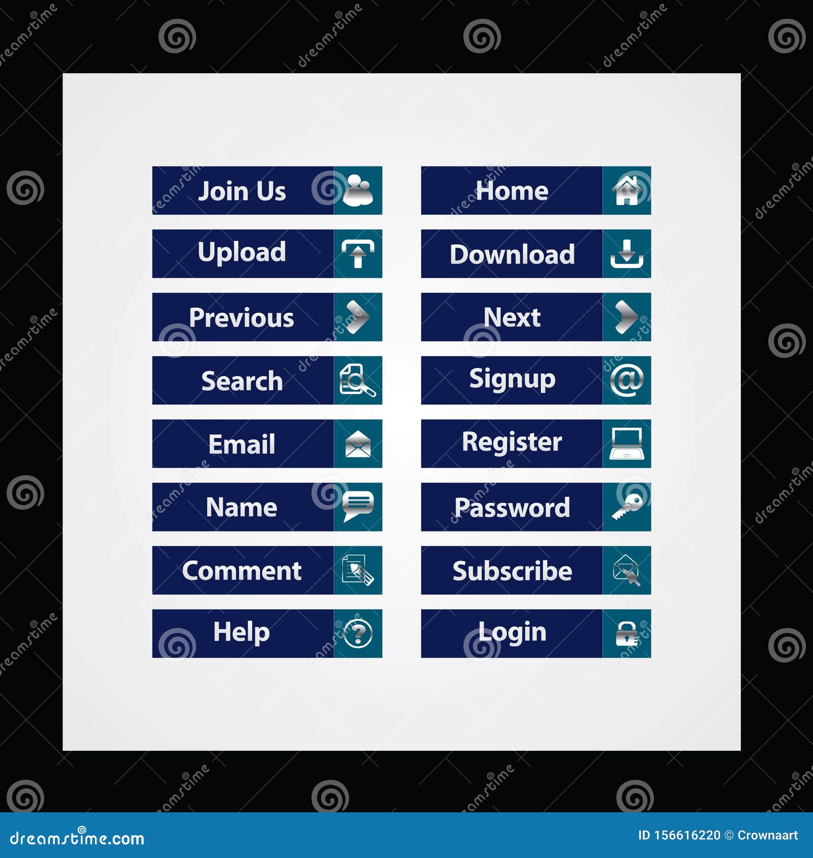 Web Design Buttons Theme Illustration Stock Illustration - Illustration ...