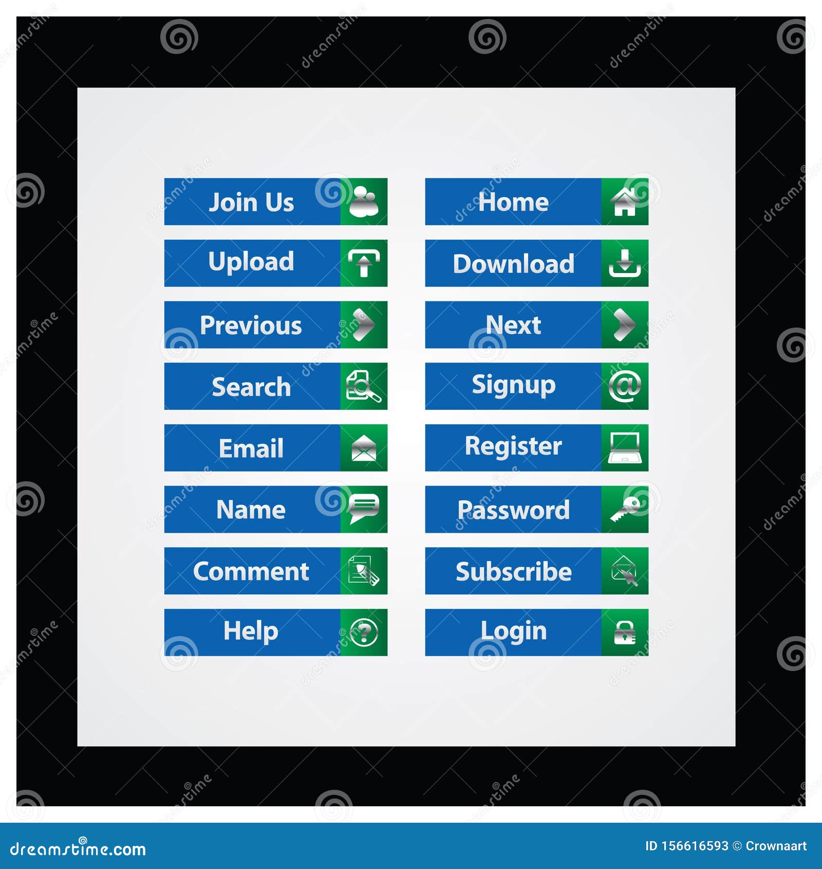 Web Design Buttons Theme Illustration Stock Illustration - Illustration ...