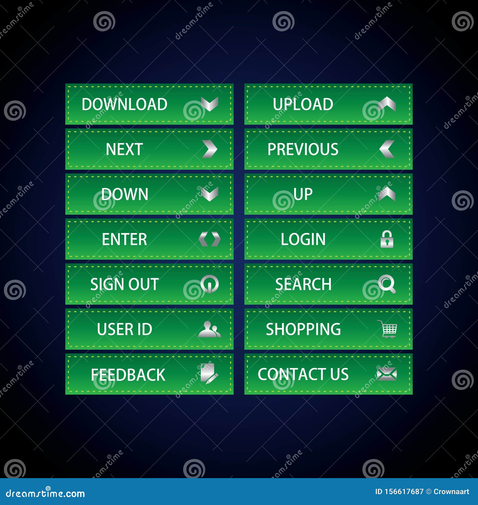 Web Design Buttons Theme Illustration Stock Illustration - Illustration ...