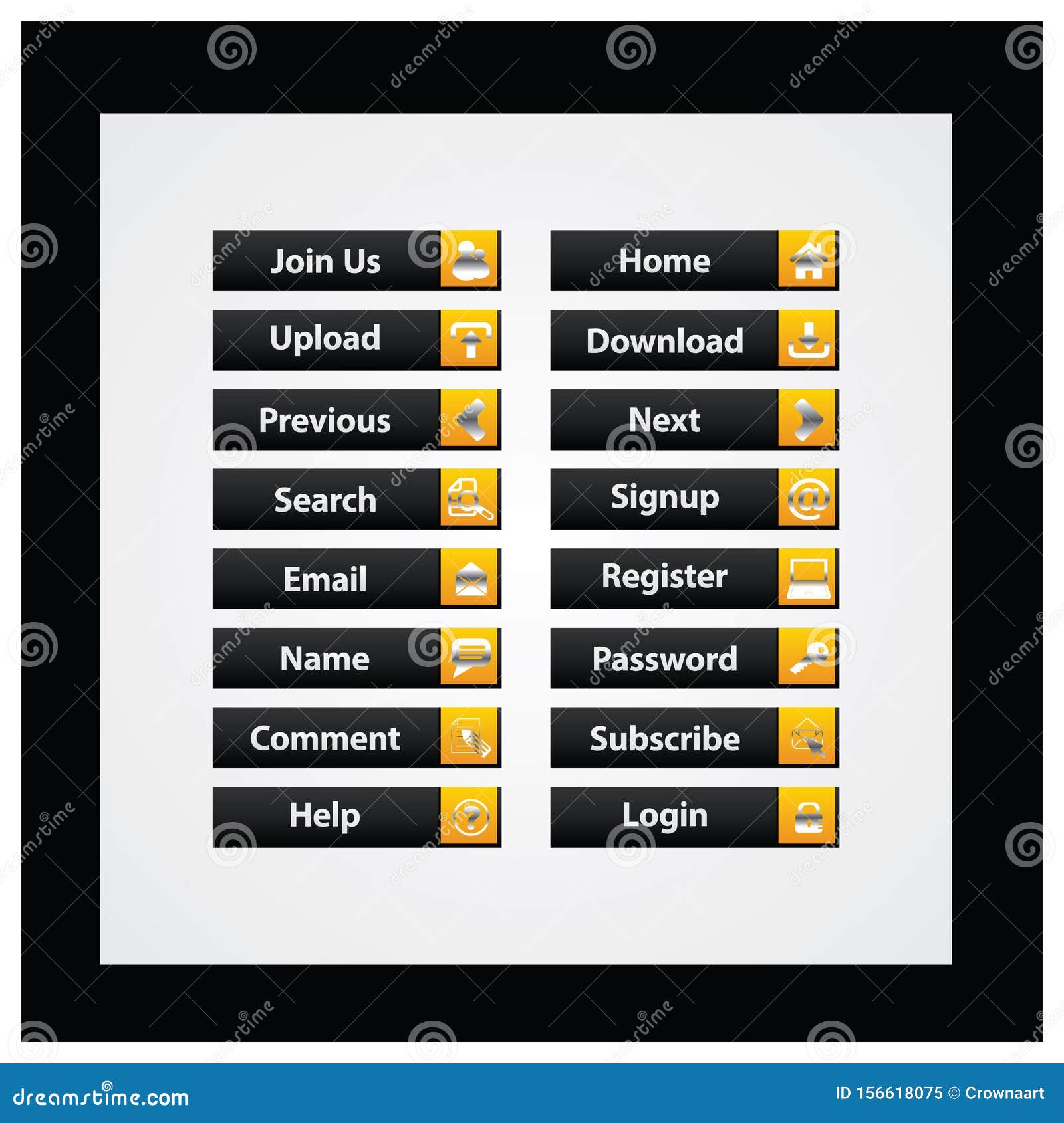 Web Design Buttons Theme Illustration Stock Illustration - Illustration ...