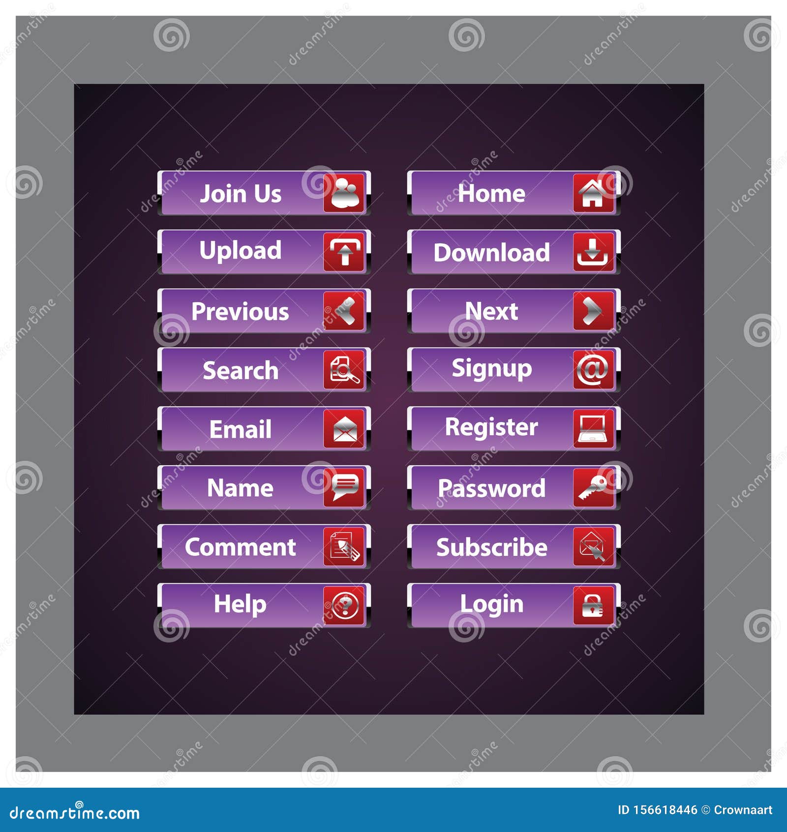 Web Design Buttons Theme Illustration Stock Illustration - Illustration ...