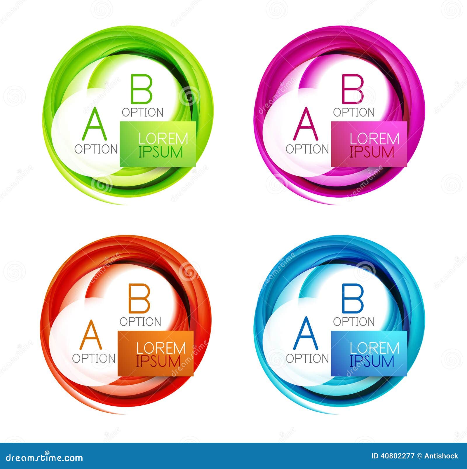 Web Design Circle Boxes for Web Promotion Stock Vector - Illustration ...
