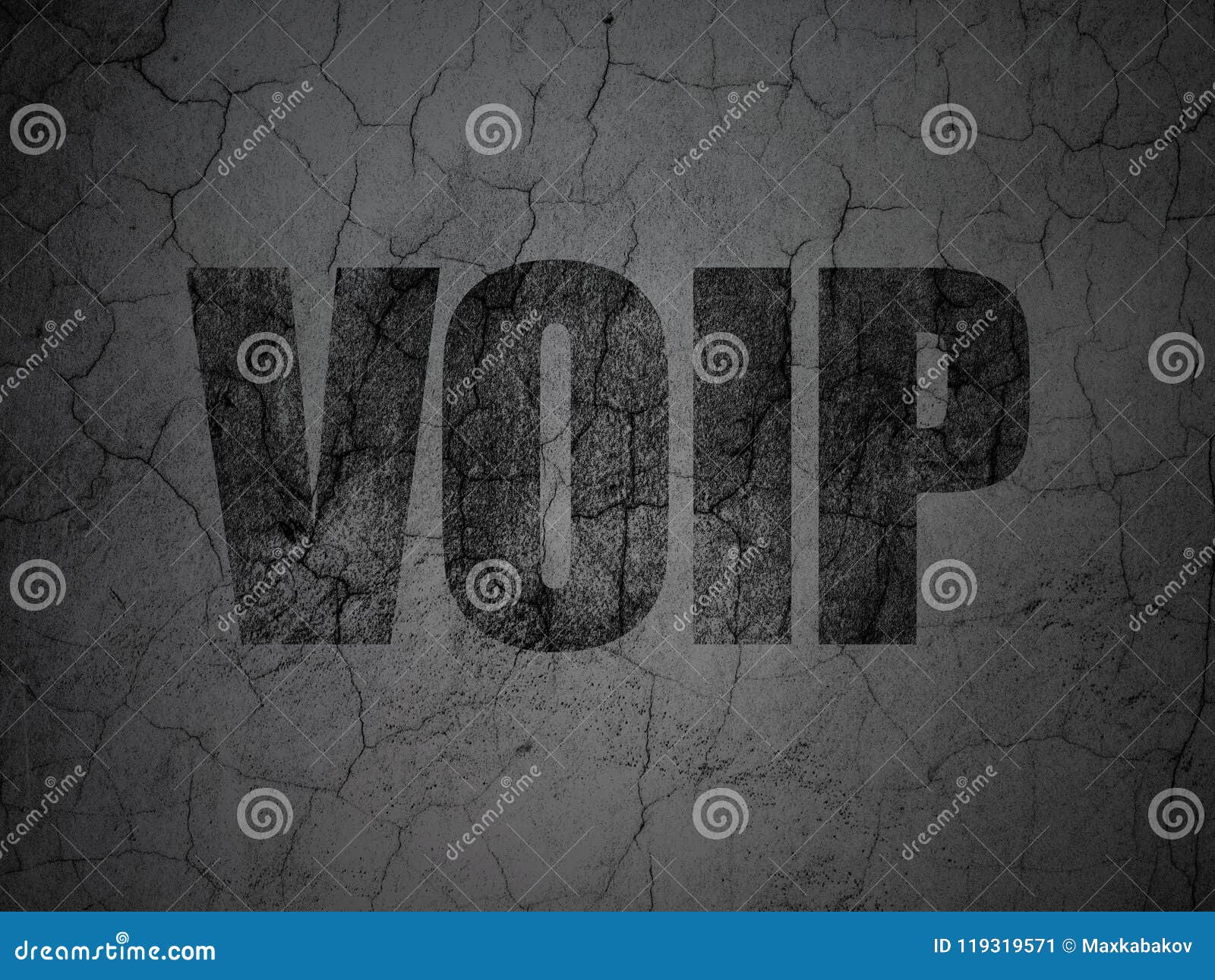 Web Design Concept: VOIP on Grunge Wall Background Stock Illustration ...
