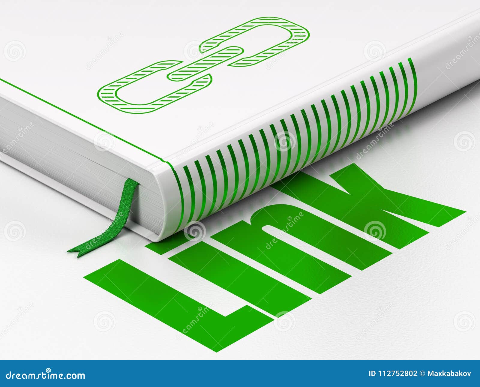 Web Design Concept: Book Link, Link on White Background Stock ...