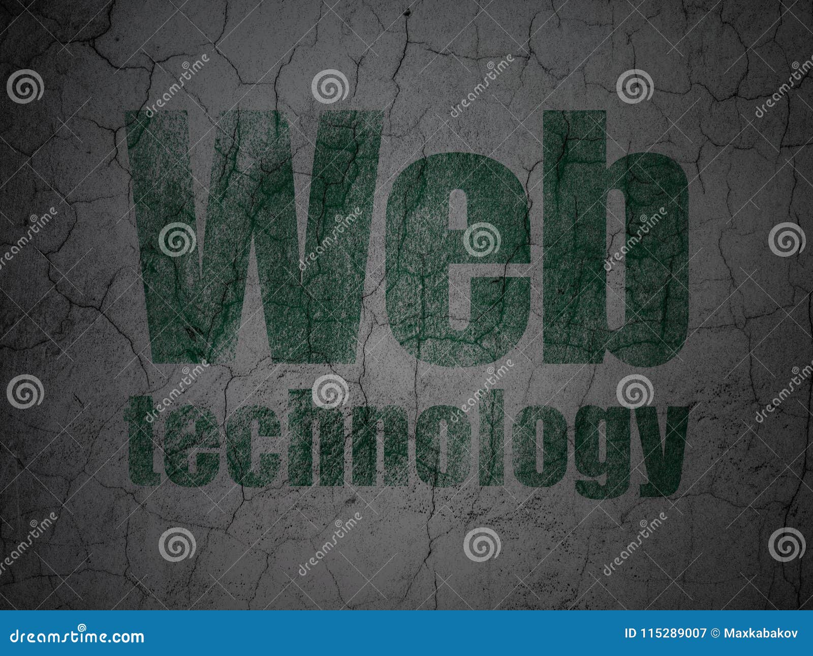 Web Design Concept: Web Technology on Grunge Wall Background Stock ...