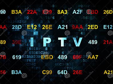 Web Design Concept: IPTV on Digital Background Stock Image - Image of ...