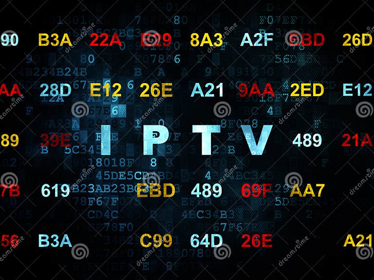 Web Design Concept: IPTV on Digital Background Stock Image - Image of ...