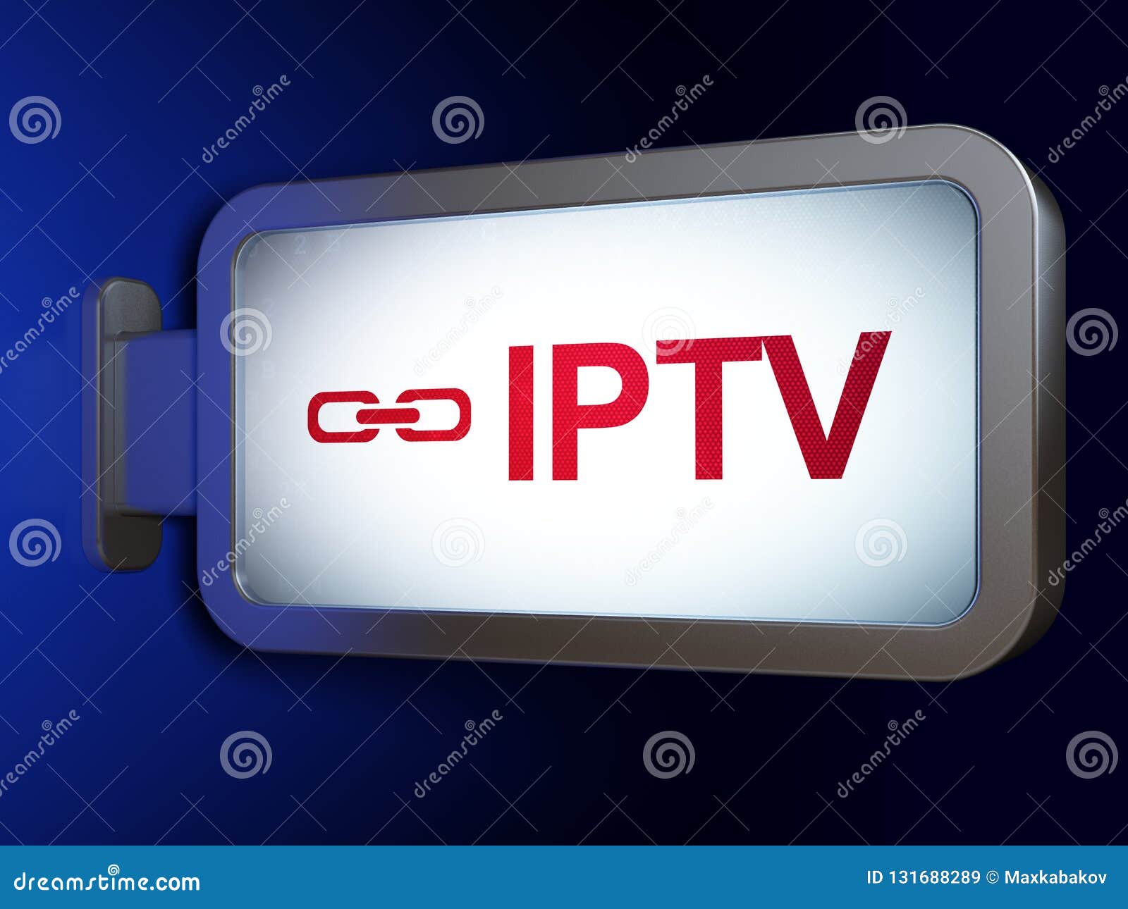 Web Design Concept: IPTV and Link on Billboard Background Stock ...