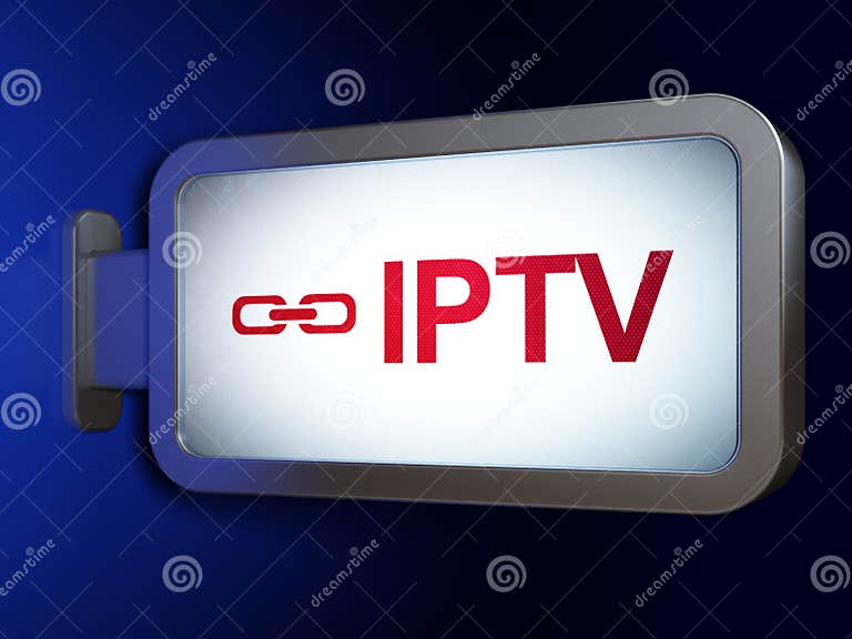 Web Design Concept: IPTV and Link on Billboard Background Stock ...