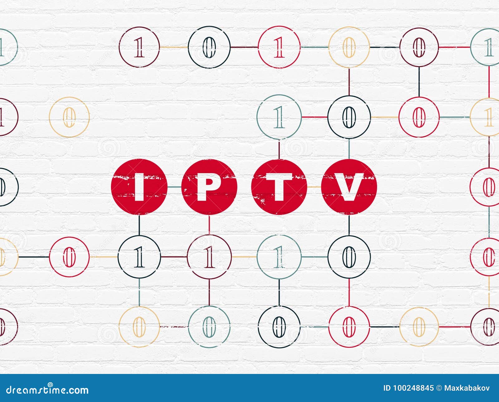 Web Design Concept: IPTV on Wall Background Stock Illustration ... Web Design Concept: IPTV on Wall Background Stock Illustration ...