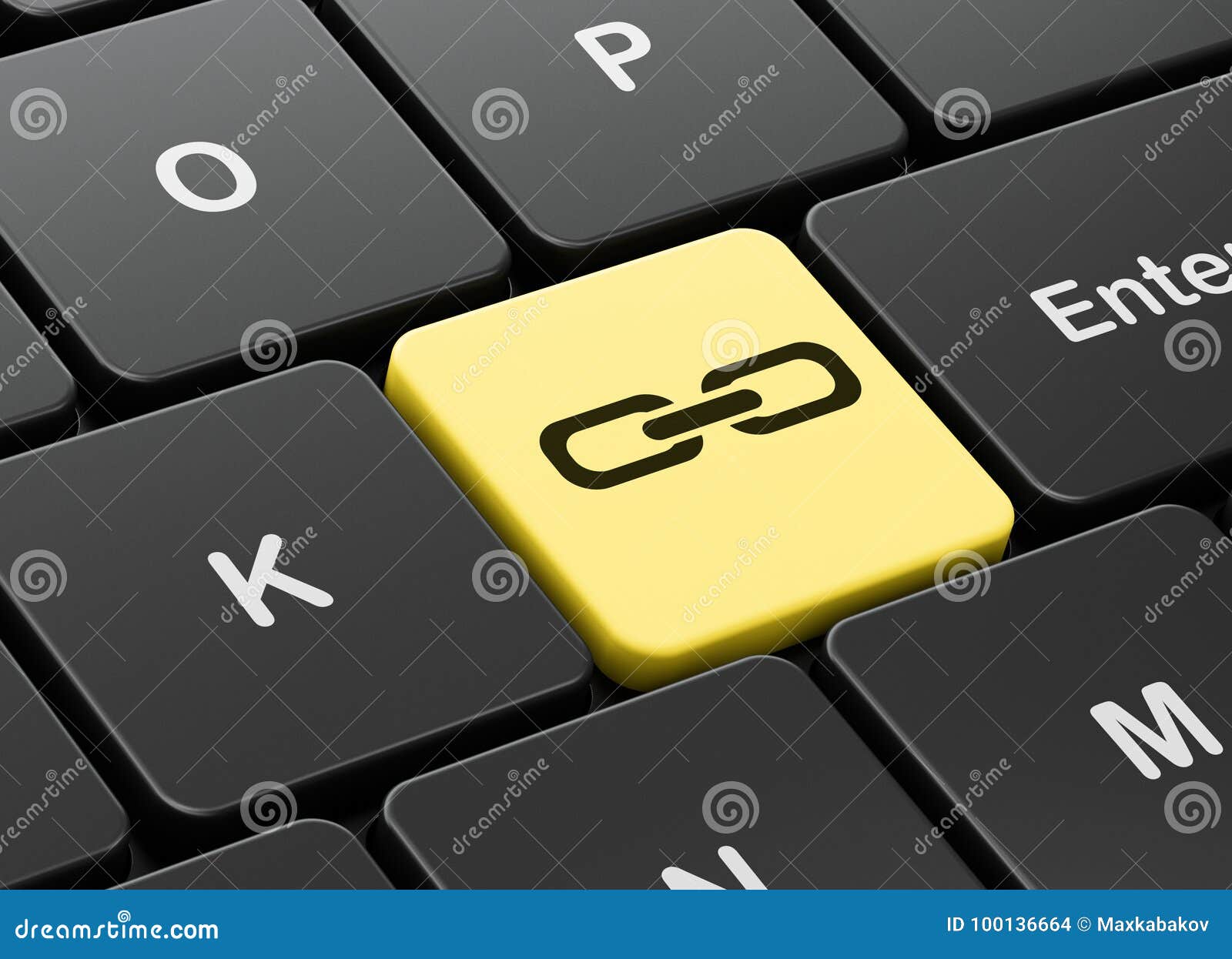 Web Design Concept: Link on Computer Keyboard Background Stock ...