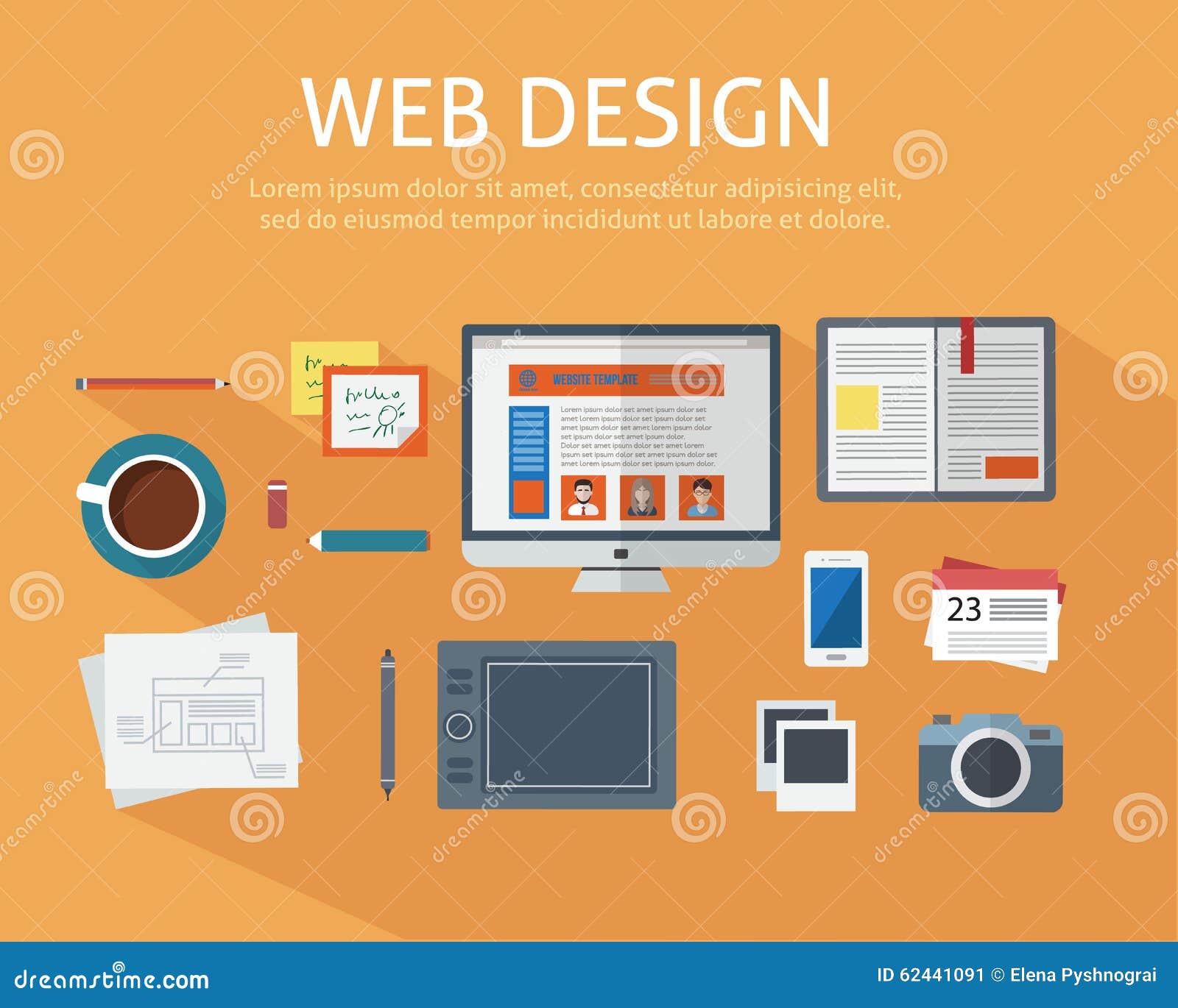 Web design concept stock vector. Illustration of information - 62441091