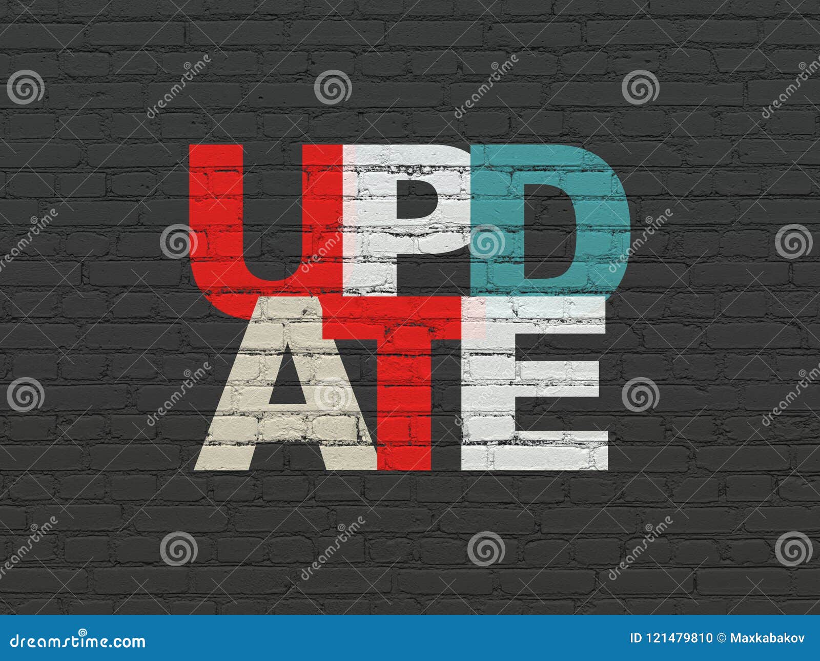 Web Design Concept: Update on Wall Background Stock Illustration ...