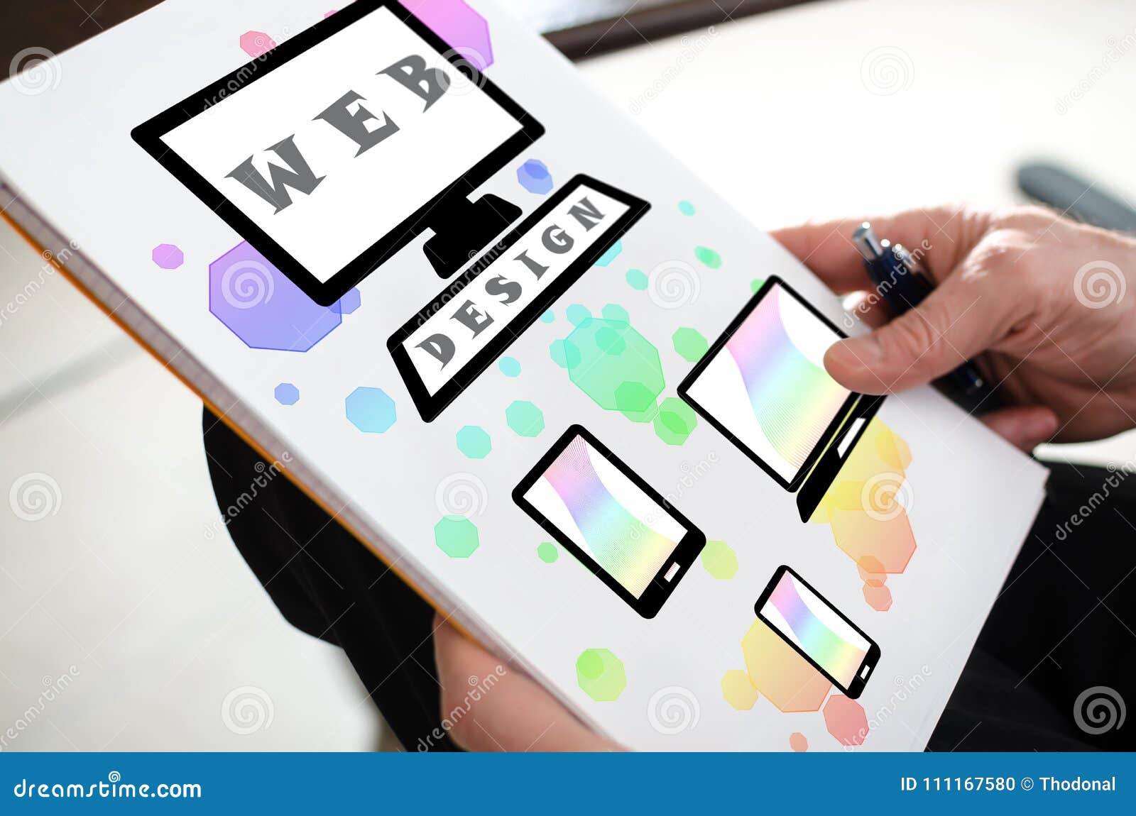Web Design Concept on a Paper Stock Photo - Image of technology, page ...