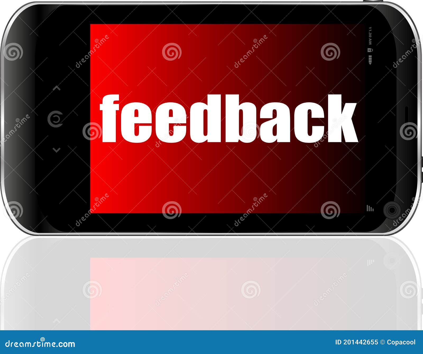 Web Design Concept. Smartphone with Text Feedback on Display Stock ...