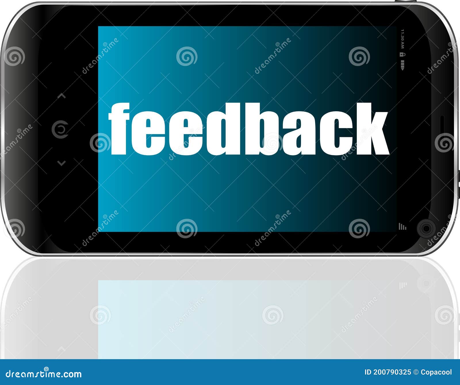 Web Design Concept. Smartphone with Text Feedback on Display Stock ...