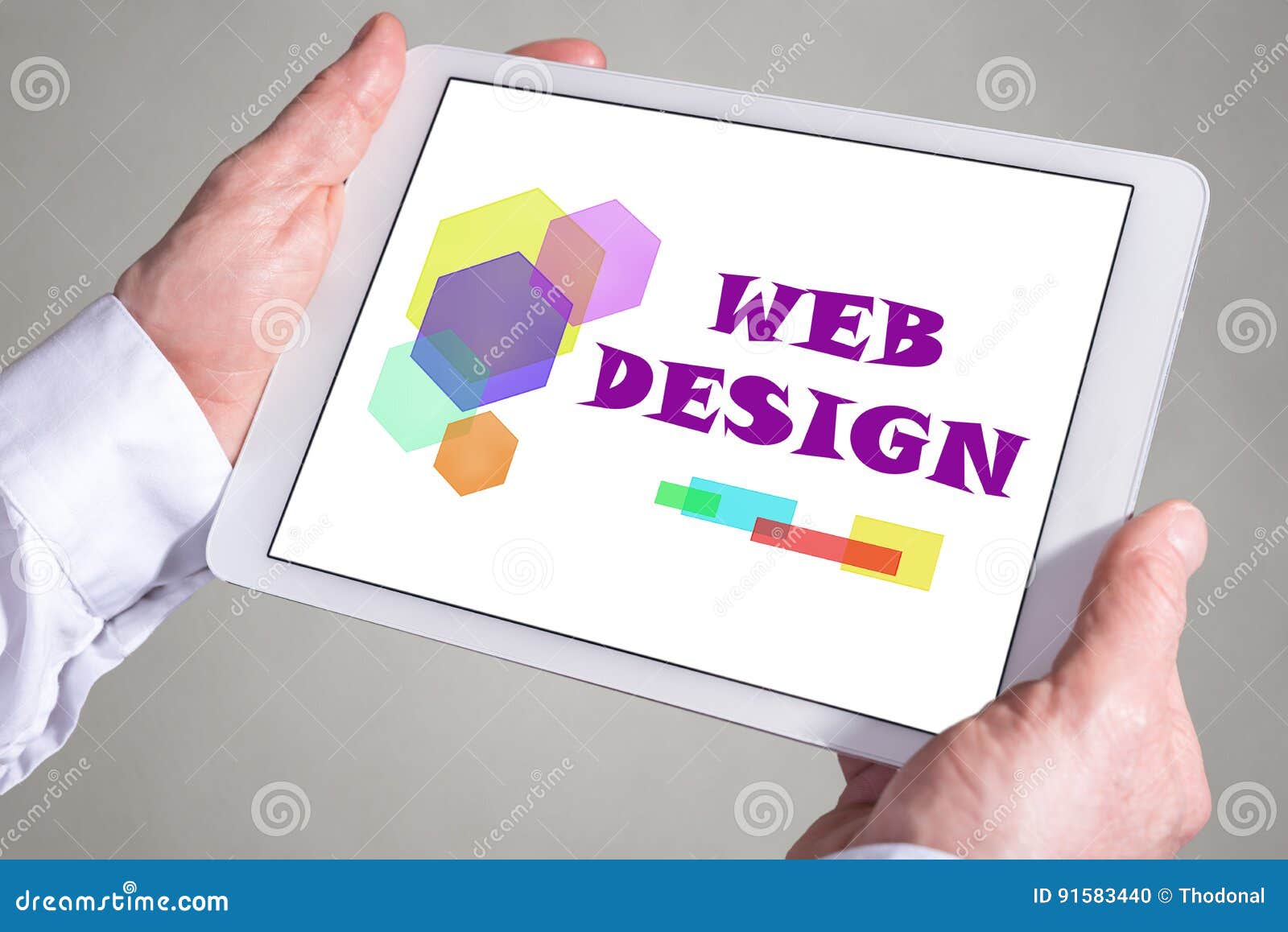 Web Design Concept on a Tablet Stock Photo - Image of graphic, internet ...