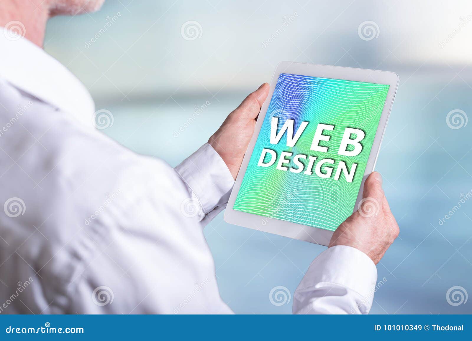 Web Design Concept on a Tablet Stock Image - Image of tablet, creative ...