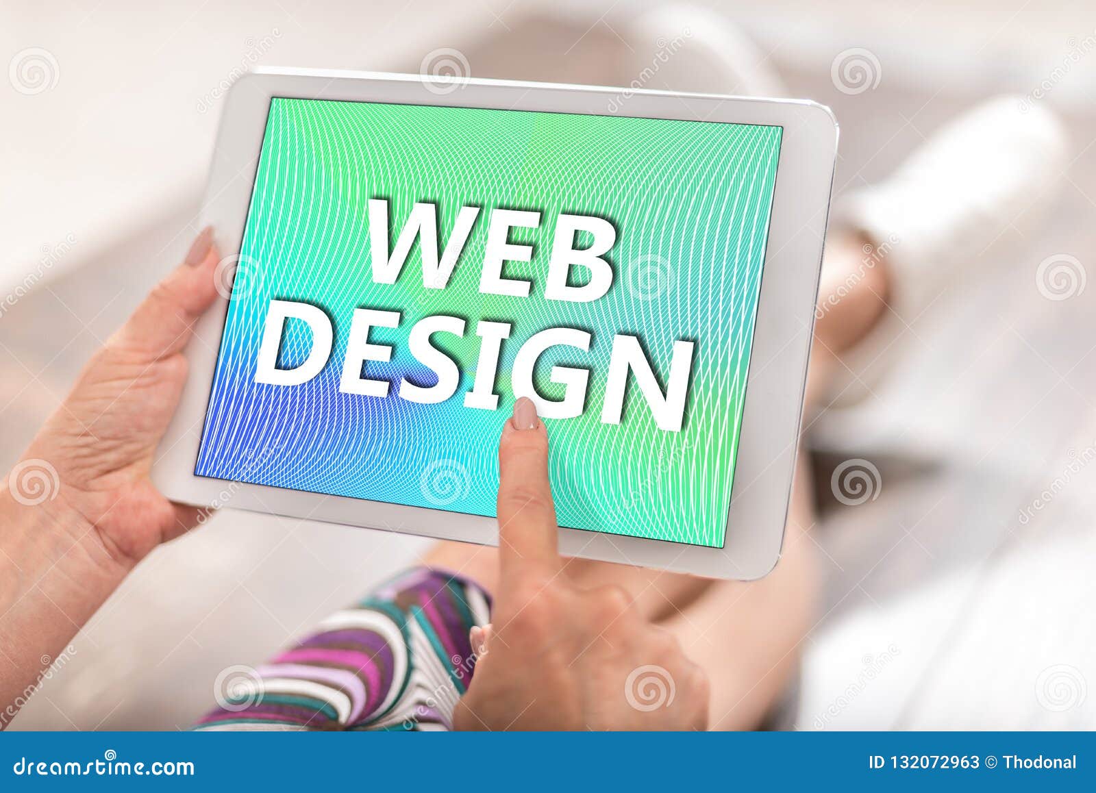 Web Design Concept on a Tablet Stock Image - Image of digital, internet ...