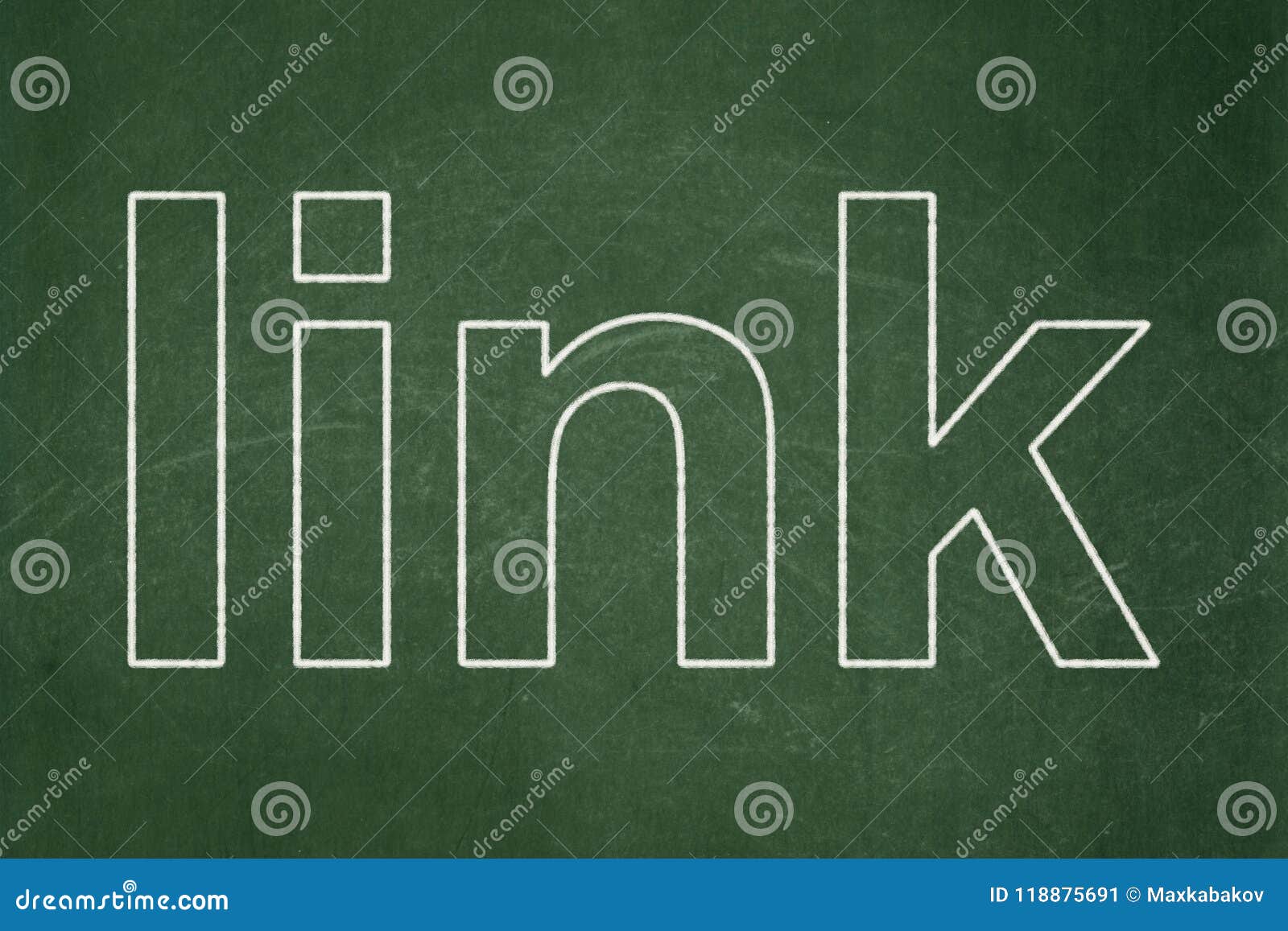 Web Design Concept: Link on Chalkboard Background Stock Illustration ...
