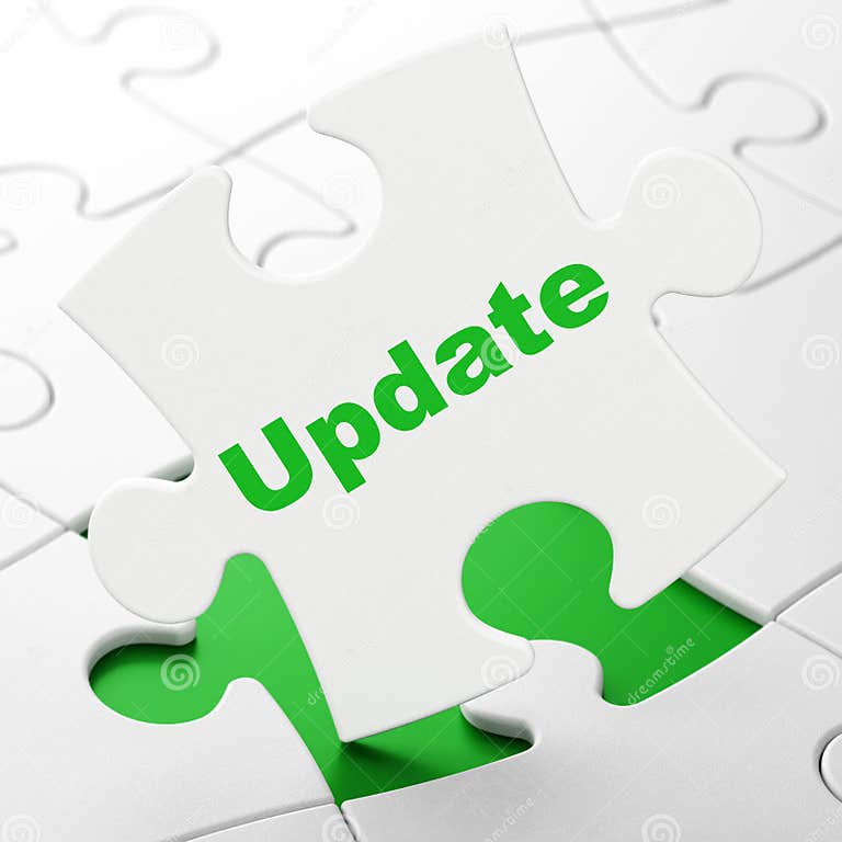 Web Design Concept: Update on Puzzle Background Stock Illustration ...