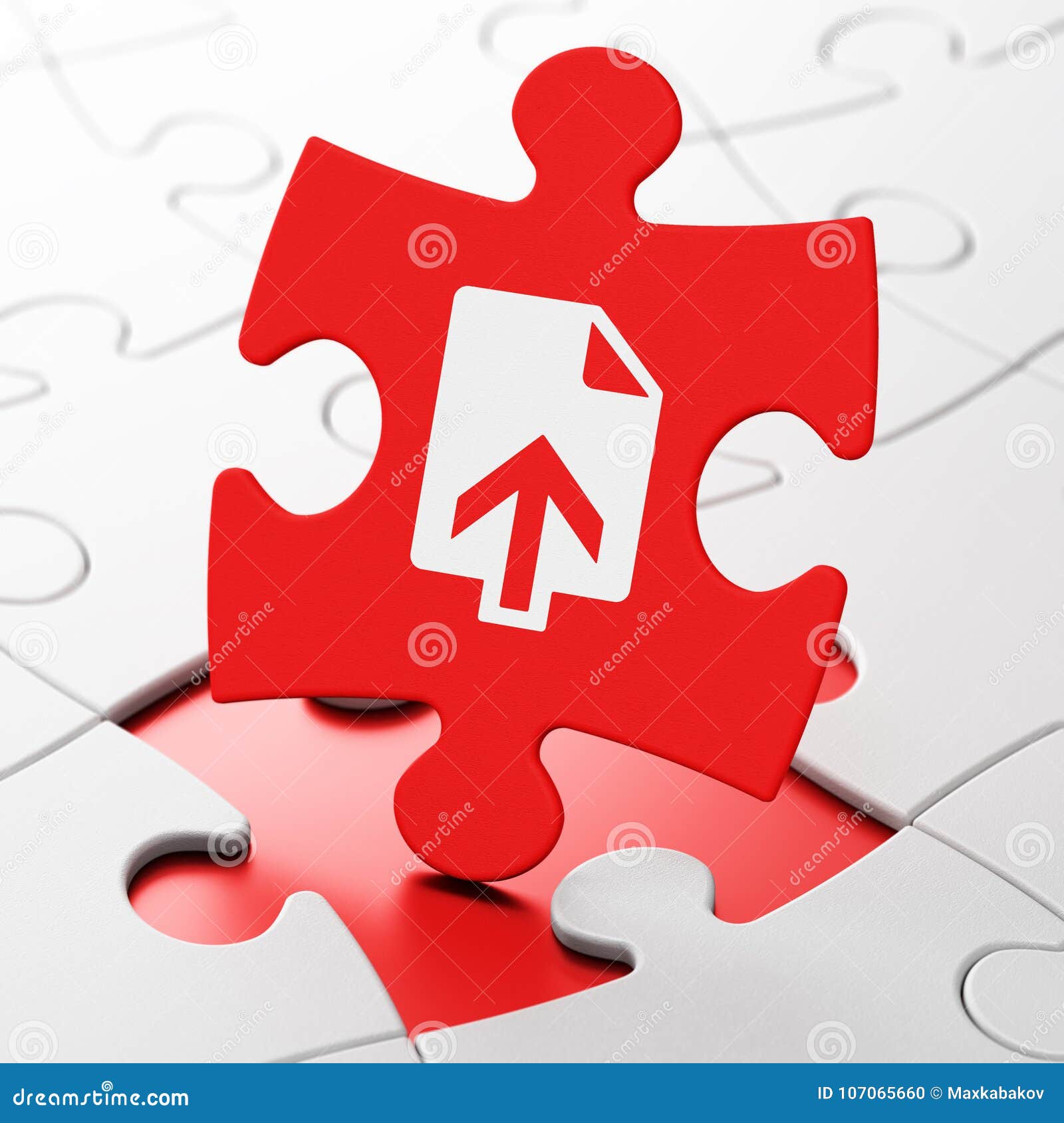 Web Design Concept: Upload on Puzzle Background Stock Illustration ...