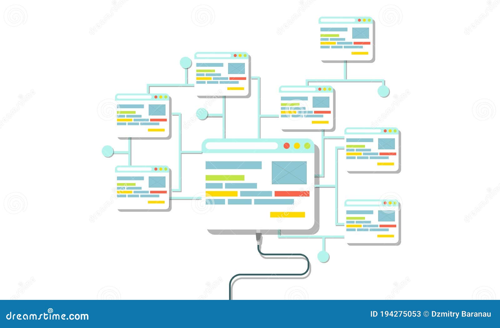 Web Design Concept Vector Flat Illustration Design. Page Website ...