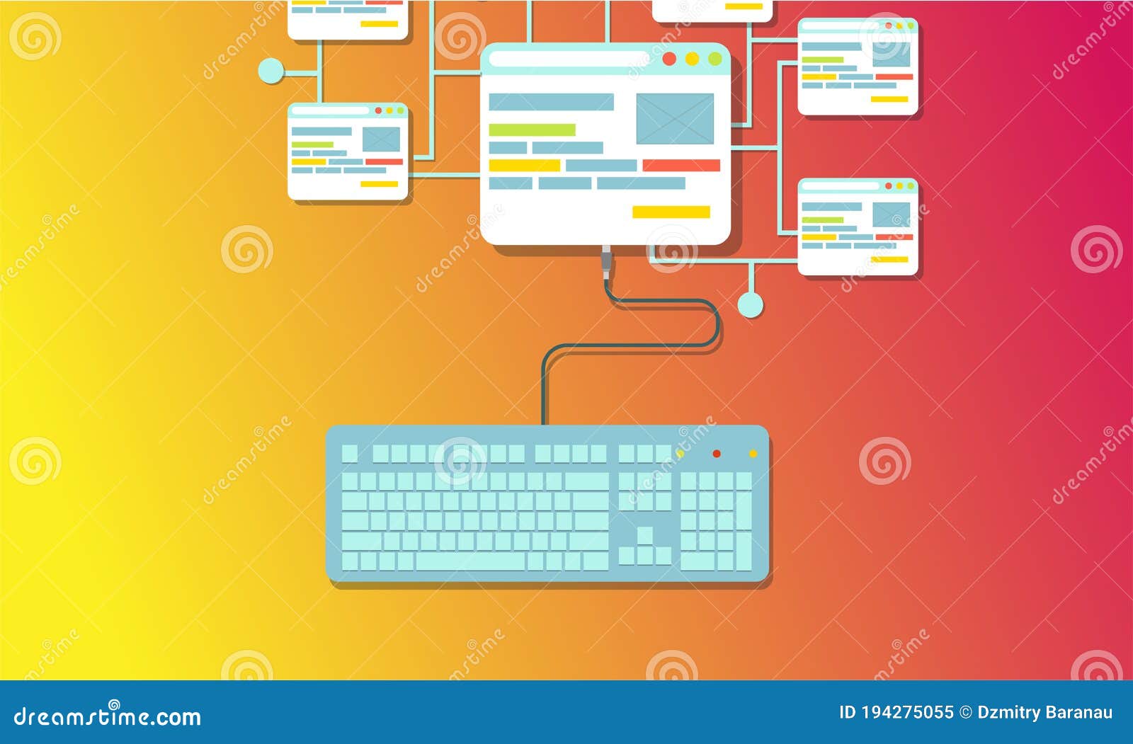 Web Design Concept Vector Flat Illustration Design. Page Website ...