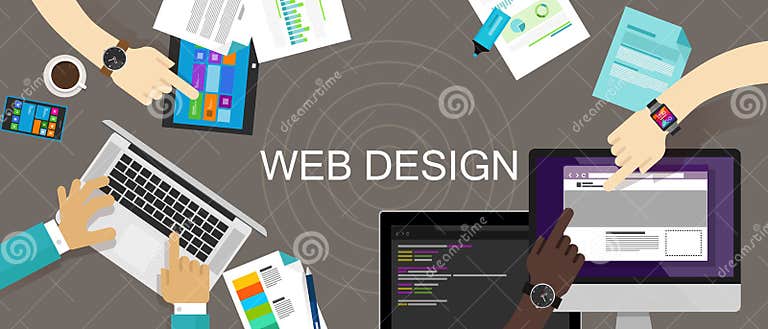 Web Design Content Creative Website Responsive Stock Vector ...