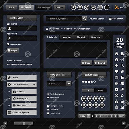 Web Design Dark Frame stock vector. Illustration of creative - 16681100