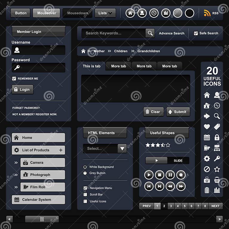 Web Design Dark Frame stock vector. Illustration of creative - 16681100