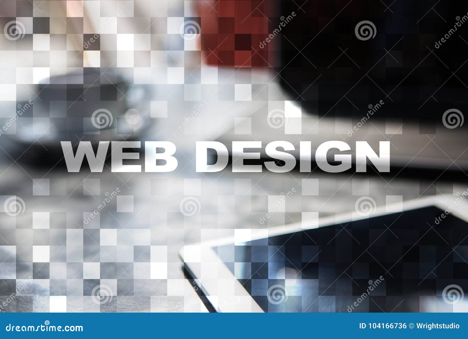 Web Design and Development Concept on the Virtual Screen Stock Photo ...