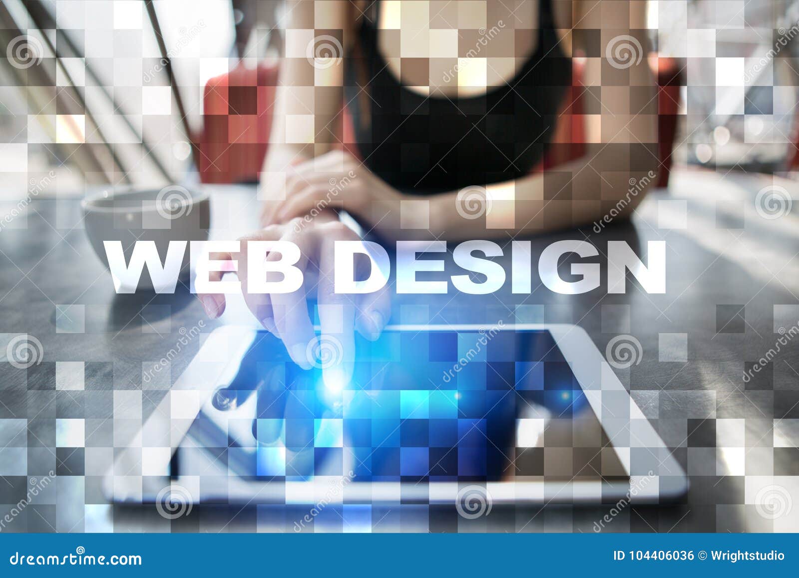 Web Design and Development Concept on the Virtual Screen Stock Photo ...