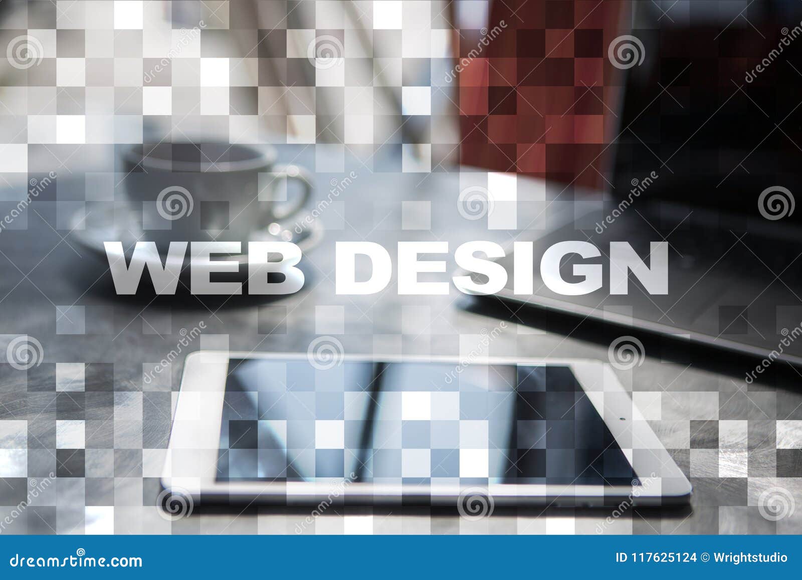 Web Design and Development Concept on the Virtual Screen. Stock ...
