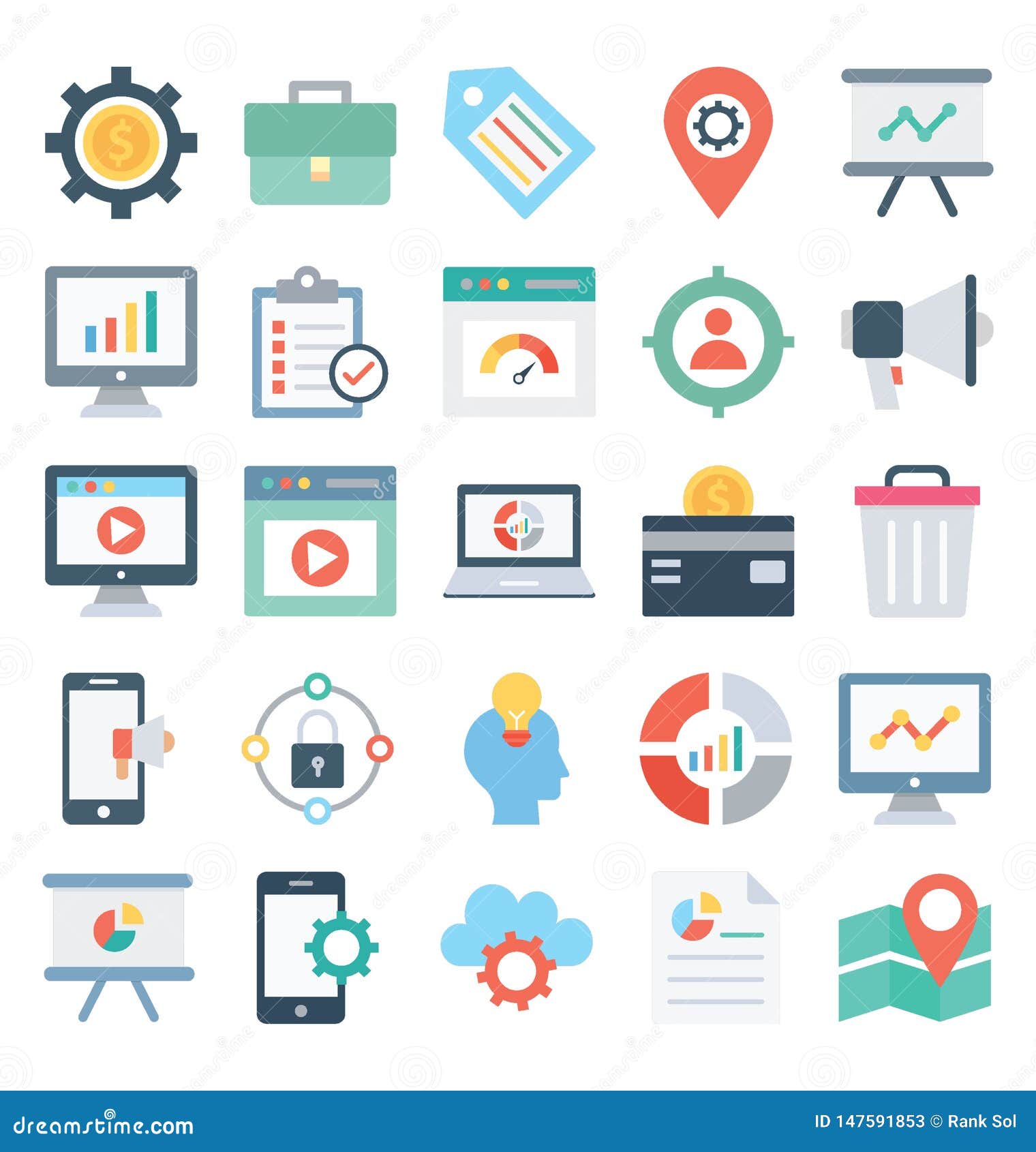 Web Design And Development Isolated Vector Icons Set That Can Be Easily Modified Or Edit Stock