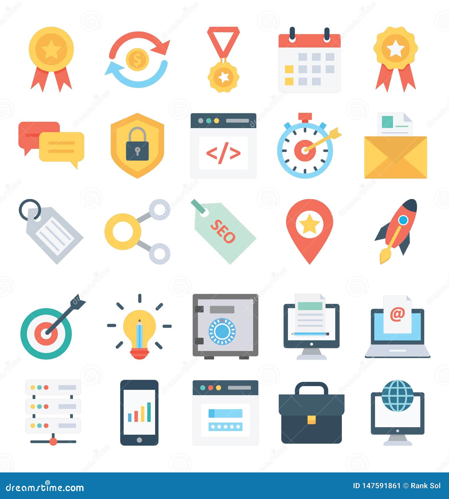 Web Design and Development Isolated Vector Icons Set that Can Be Easily ...