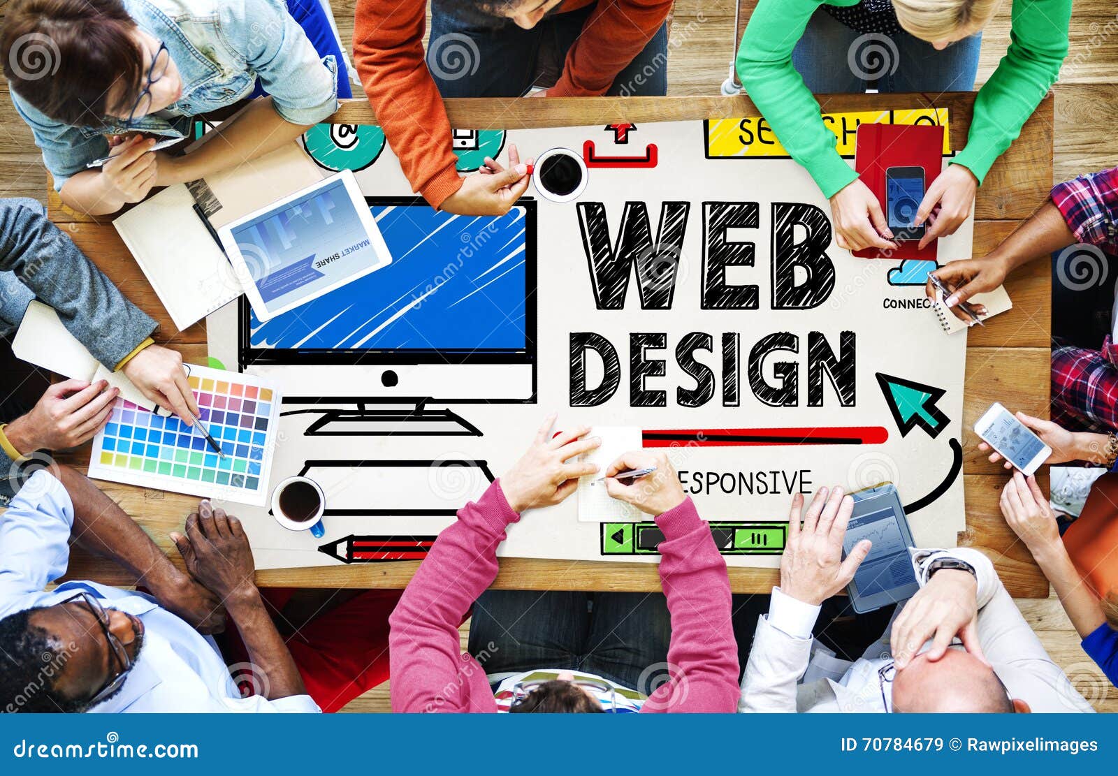 Web Design Development Style Ideas Interface Concept Stock Image ...