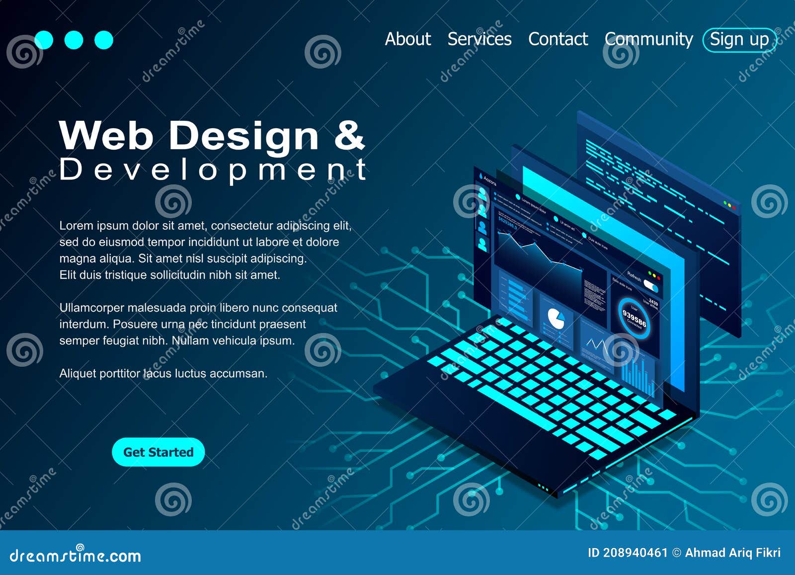 Web Design and Development Vector Isometric Illustrations. Web Design ...