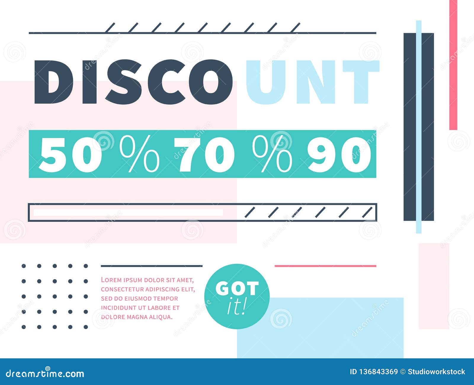 Web Design of Discount in Modern Style Stock Illustration ...