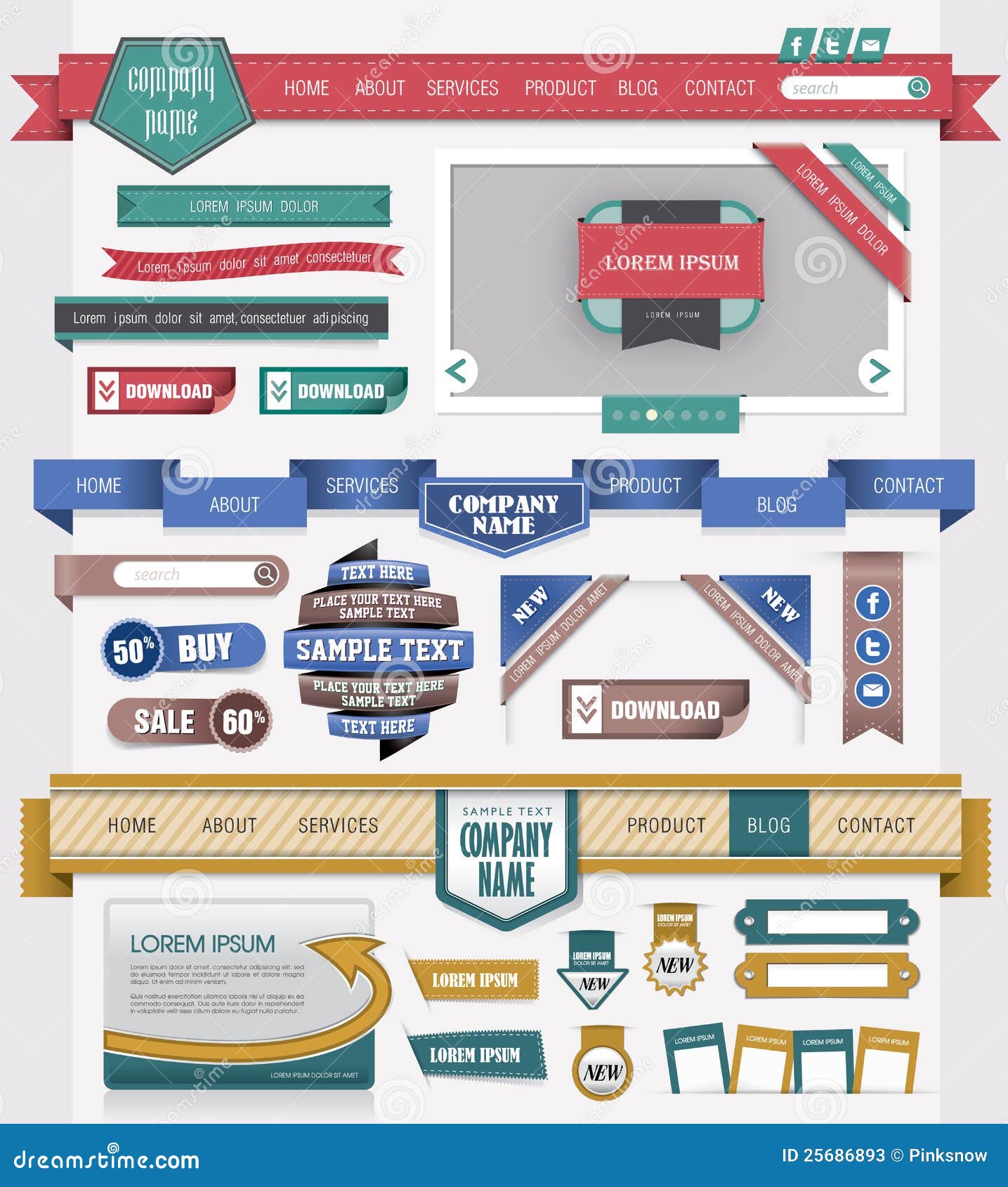 Web design element stock vector. Illustration of place - 25686893