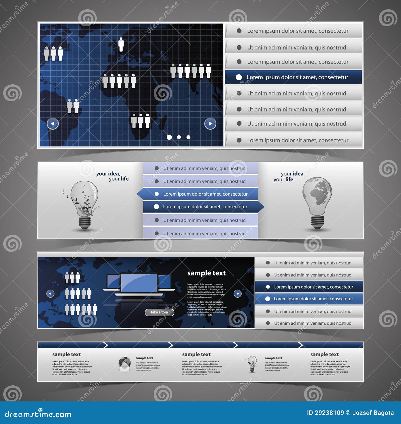 Web Design Elements - Communication Stock Vector - Illustration of ...