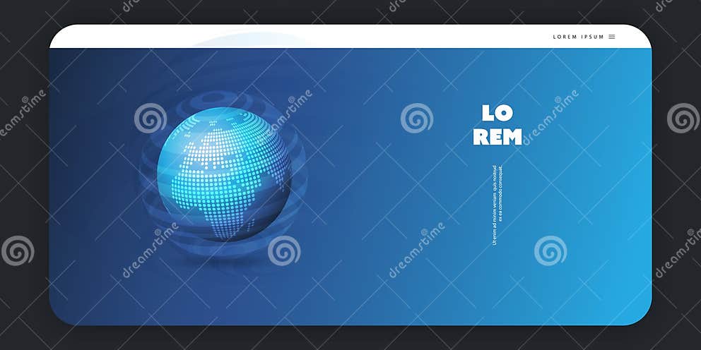 Web Design Elements - Header or Banner Design with Earth Globe Stock ...