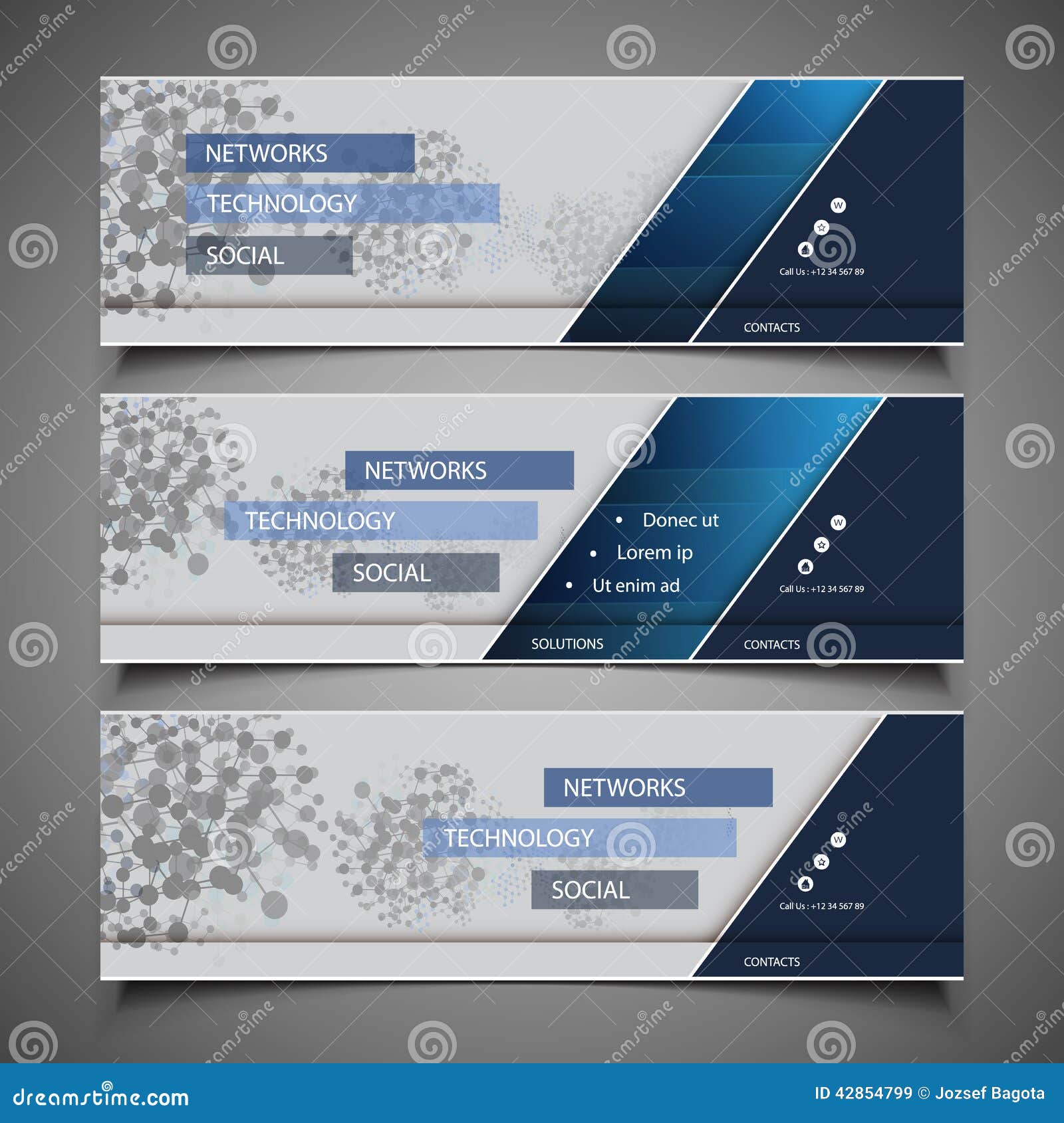 Web Design Elements - Header Designs Stock Vector - Illustration of ...