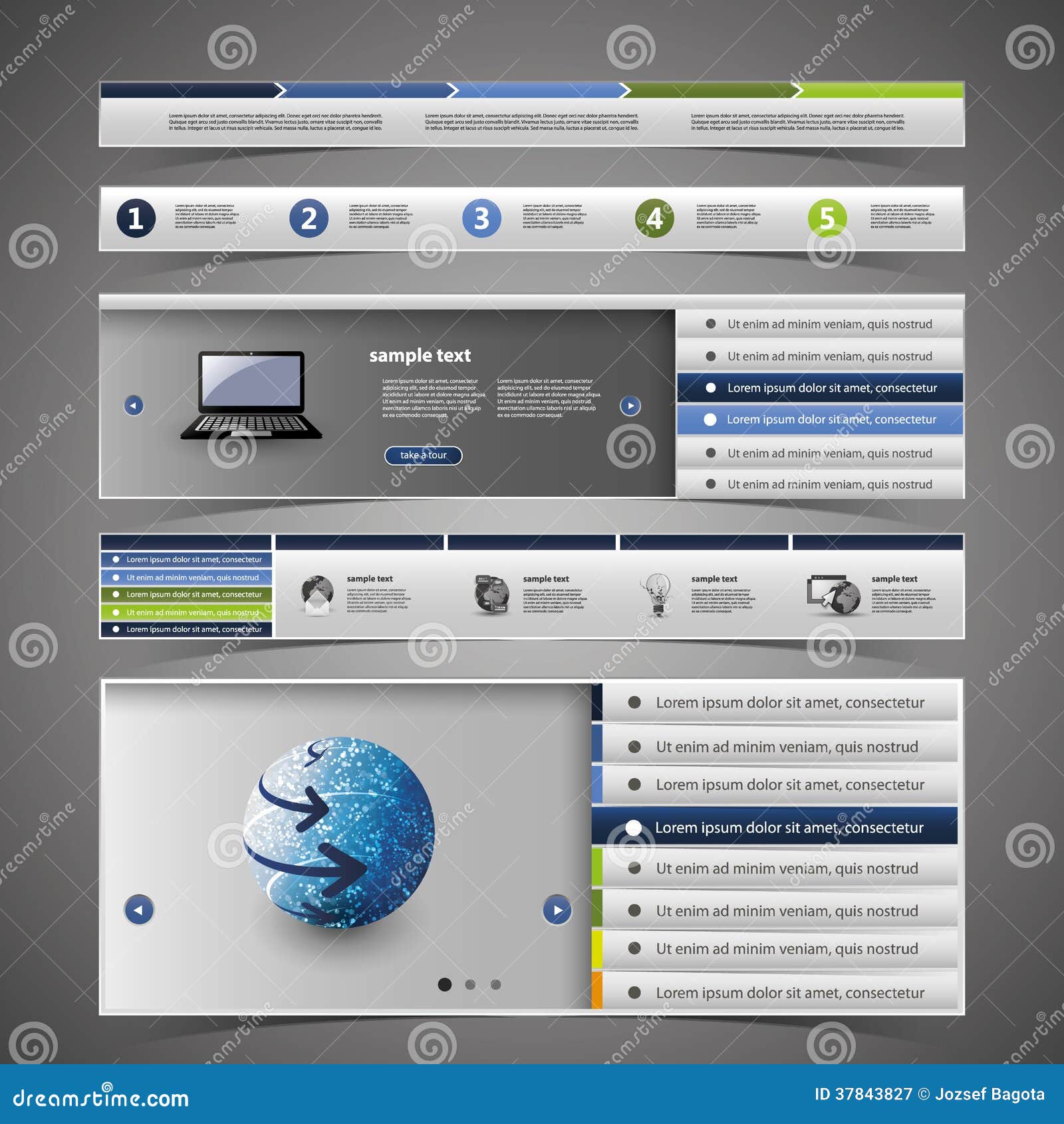 Web Design Elements stock vector. Illustration of bulb - 37843827